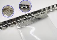 China Wall Mounted Stainless Steel Stamping Parts Pvc Strip Curtain Rail System 1230mm for sale