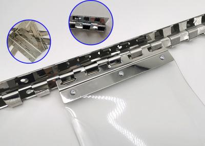 China Wall Mounted Stainless Steel Stamping Parts Pvc Strip Curtain Rail System 1230mm for sale