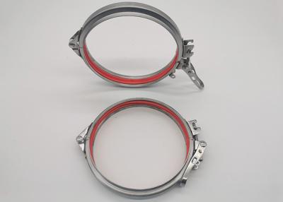 China Ducting Stainless Steel Tube Clamps Quick Pull Ring With Adjustment Screw for sale