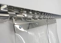 China Wall Mounted Stamped Components Stainless Steel Pvc Strip Curtain Kit Mounting Bracket for sale