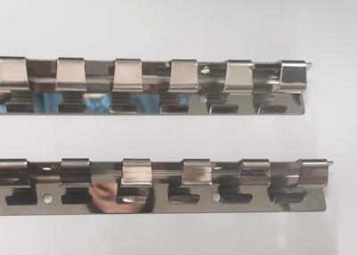 China Hook On System Metal Stamping Parts Stainless Steel Pvc Strip Curtain Hanging Bracket for sale