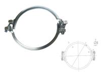 China German Standard 350mm Galvanized Pipe Clamps Fast Round V Shaped Air Duct Flanging for sale