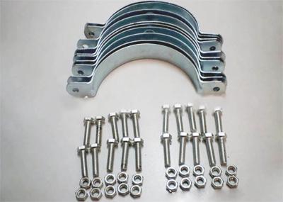 China 5 Inch Two Pcs Separate Bolt Support Bracket Pipe Clamps Galvanized for sale