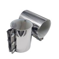 China 0.5mm 1.0mm 304SS Circular Pipe Clamp Central Pneumatic Conveying Pipe Couplings for sale