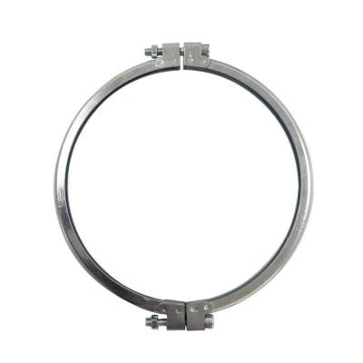 China Galvanized Pipe M6 Bolt  Dust Collector Band Clamp 80MM-300MM for sale