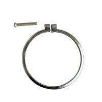 China 0.8mm 1.0mm Single Bolt Ductwork U Type Pipe Clamp Without Sealing Ring Rustproof for sale
