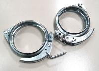 China 150mm Galvanized Steel Ducts Lever Hose Clamp Locking Ring Clamps High Strength for sale