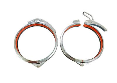 China Quick Release Round Carbon Steel Duct Clamps For Welding Connection for sale