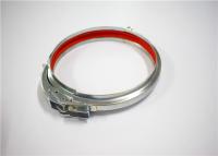 China Industrial  Round Steel Air Duct Clamps Silver Color for sale