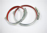 China Round Head Quick Release Galvanized Pipe Clamp Silver Color for sale