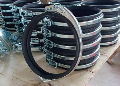 China Airtight Quick Release Pipe Clamps Round With Red Rubber for sale