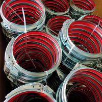 China 8 Inch Seal Galvanized Flange Quick Release Duct Clamp For Tube for sale