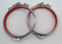 China Silver Double Clip 1 Inch Quick Release Pipe Clamp Dust Removal Accessories In Carton for sale