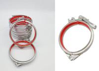 China OEM 100mm Quick Release Pipe Clamp Stainless Steel / Carbon Steel With Sealing for sale