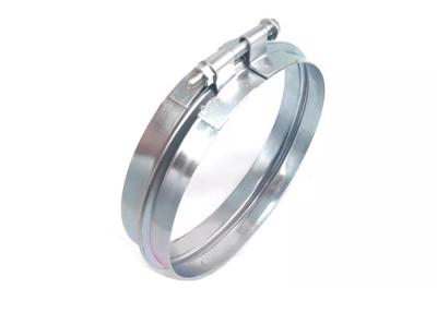 China Zinc Plated Wide Pipe Clamp / Quick Release Hose Clip For Industrial Use for sale
