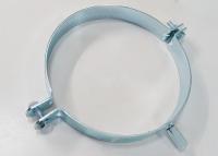 China Galvanized Carbon Steel Round Double Bolt Clamp Split Hanging Hoop Pipe Clamp for sale