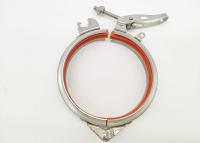 China 1.0mm Thickness Ss304 Quick Release Pipe Clamp 10 Inch With Seal Ring for sale