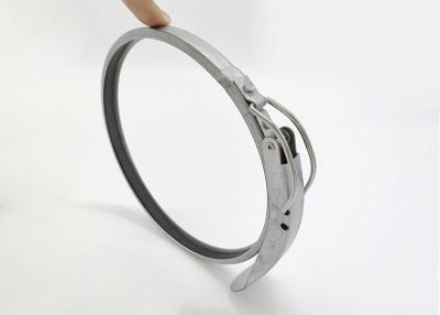 China 160mm Round Head Galvanised Pipe Clamps / Quick Release Duct Clamp for sale
