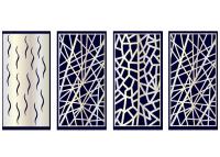 China Aluminum Art Deco Laser Cut Panel Corten Steel Decorative Screens 0.5mm Thickness for sale