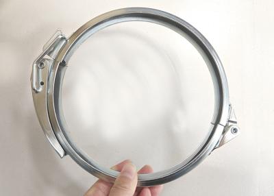 China 180mm Round Quick Release Duct Clamps Air V Band Ventilation Flange Clamp for sale