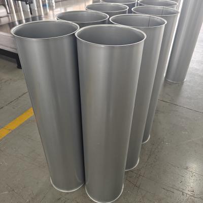 China 80mm - 300mm Dust Collection Pipe Galvanized Tube Flanged End Straight Round Duct for sale