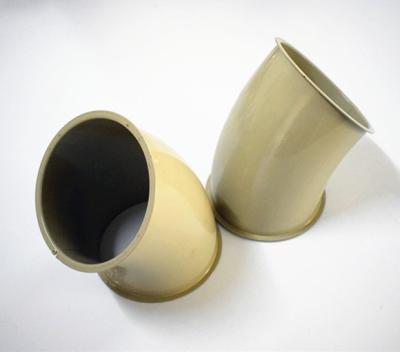 China Thickness 1-1.5mm Spiral Dust Collection Pipe 5MM Turnup Pressed Dust Painting  Bends for sale