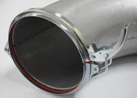 China Circle Galvanized Ventilation Duct Clamps With Red Rubber Quick Lock Fittings for sale