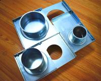 China Stainless Steel Free Welded Duct Zone Dampers Manual Blast Gate Dust Collector for sale
