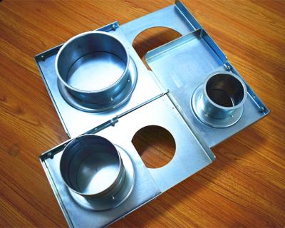 China Stainless Steel Free Welded Duct Zone Dampers Manual Blast Gate Dust Collector for sale