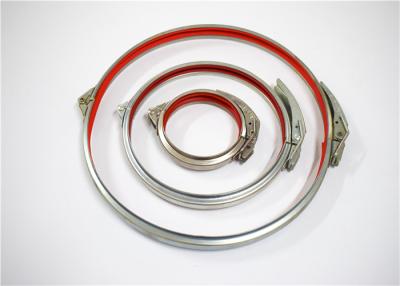 China Quick Release Galvanized Pipe Clamp 304 Stainless Steel 4'' - 32'' For Piping System for sale