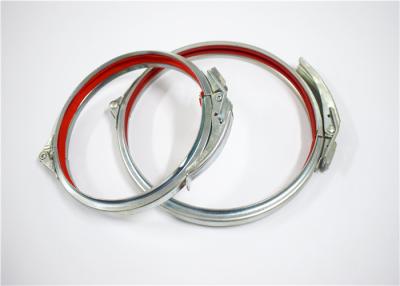 China Galvanized Quick Release Flange Clamp With Rubber Lined Of Ventilation Fittings for sale
