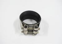 China Black Rubber Heavy Duty Pipe Clamps A - Type With 2/3 Strip Band Custom Model for sale