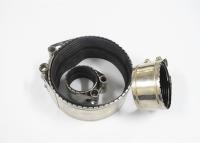 China Inner Black Rubber Heavy Duty Pipe Clamps Stamping - Welding 2mm Thickness for sale