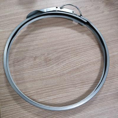 China 5 Inch ID Galvanized Duct Roll Clamp Quick Release Pipe Clamp Galvanized Steel for sale