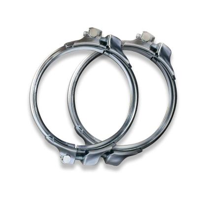 China Heavy Duty 2.0mm Galvanized Pipe Clamps Ventilation Release Quick  Ducting Metal Clamps for sale