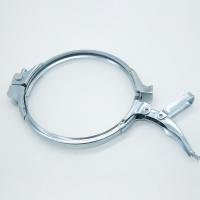 China Flange Pipe Compatible Heavy Duty Pipe Clamps Galvanized Finish 1.0mm Thickness for sale