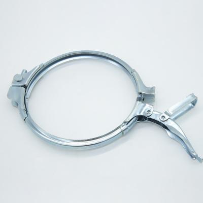 China Flange Pipe Compatible Heavy Duty Pipe Clamps Galvanized Finish 1.0mm Thickness for sale