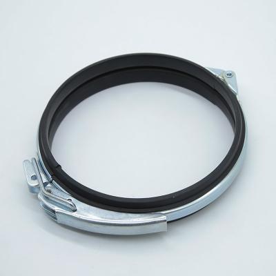 China Secure Piping System Galvanized Pipe Clamp Piping Clips 80mm-500mm Range for sale