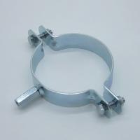 China Pipeline Connectors Clips Adjustable Galvanized Pipe Clamp Hanging Hoop With M8 Nut for sale