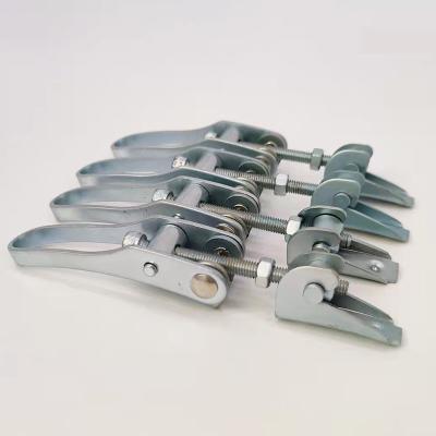 China Customized Metal Stamping Parts Carbon Steel Galvanized Material Bucket Hoop Hasp Hoop Clamp Lock Hasp Hardware Accessories for sale