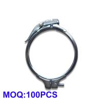 China Industrial Pipe Clamps with Double Buckle Fastening for HVAC Dust Removal in 80 to 600 Size Range and 2.0 mm Thickness for sale