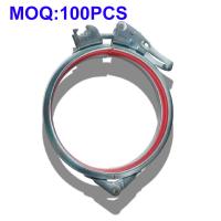 China Galvanized Pipe Clamp with 27.5mm Width and 1.0mm/1.2mm Thickness for Flanging Pipes for sale