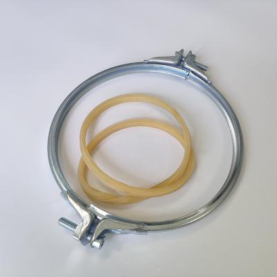 China Two-part Clamping Ring with Butyl Rubber Sealing Insert and Galvanized Sheet for Dust Removal Ventilation Ducts for sale
