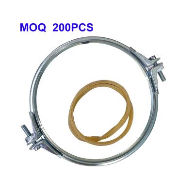 China Heavy Duty Pipe Clamps with Adjustable Gasket Thickness and Two-Piece Structure for Dust Collection Systems in SUS304 for sale