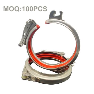 China Pull Ring Pipe Clamp Stainless Steel 304 Quick Release Adjustable Bolt Pipe Clamp for sale