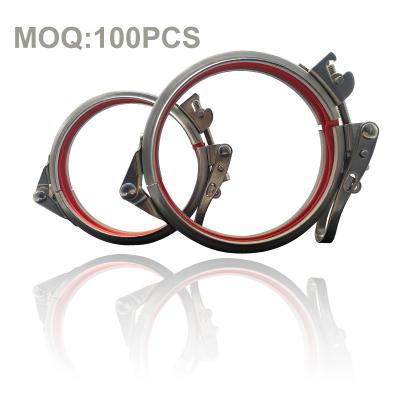 China Quick Release Pipe Clamp Rapid Lock Duct  Stainless Steel 304 Clips  Leverlock Ring Clamp for sale