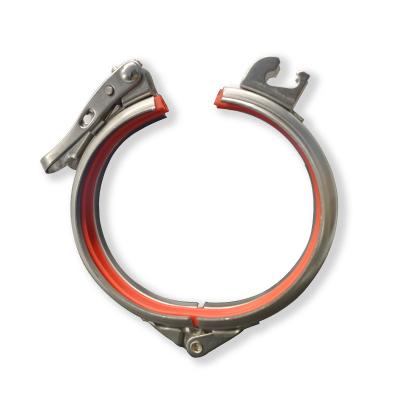 China SUS304 Quick Release Pipe Clamp Rapid Lock Duct Ring Drum Locking Ring Clamps for sale
