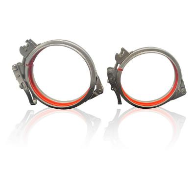 China Quick Release Rapid Lock Clamp Modular Ducting Ring 304 Stainless Steel Clips for sale