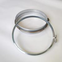 China 250mm Polished Zinc Duct Clamp Ventilation Duct  Galvanized Bolt Duct Hose Clamp for sale