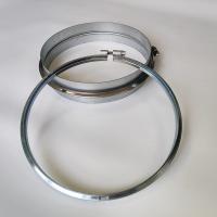 China 250mm Polished Zinc Duct Clamp Ventilation Duct  Galvanized Bolt Duct Hose Clamp for sale